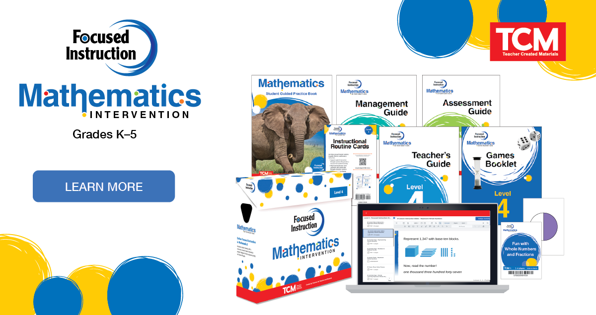Focused Instruction: Mathematics Intervention | Teacher Created Materials