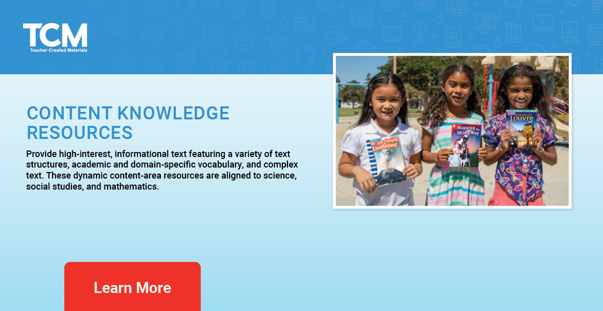 Content Knowledge Resources | Teacher Created Materials