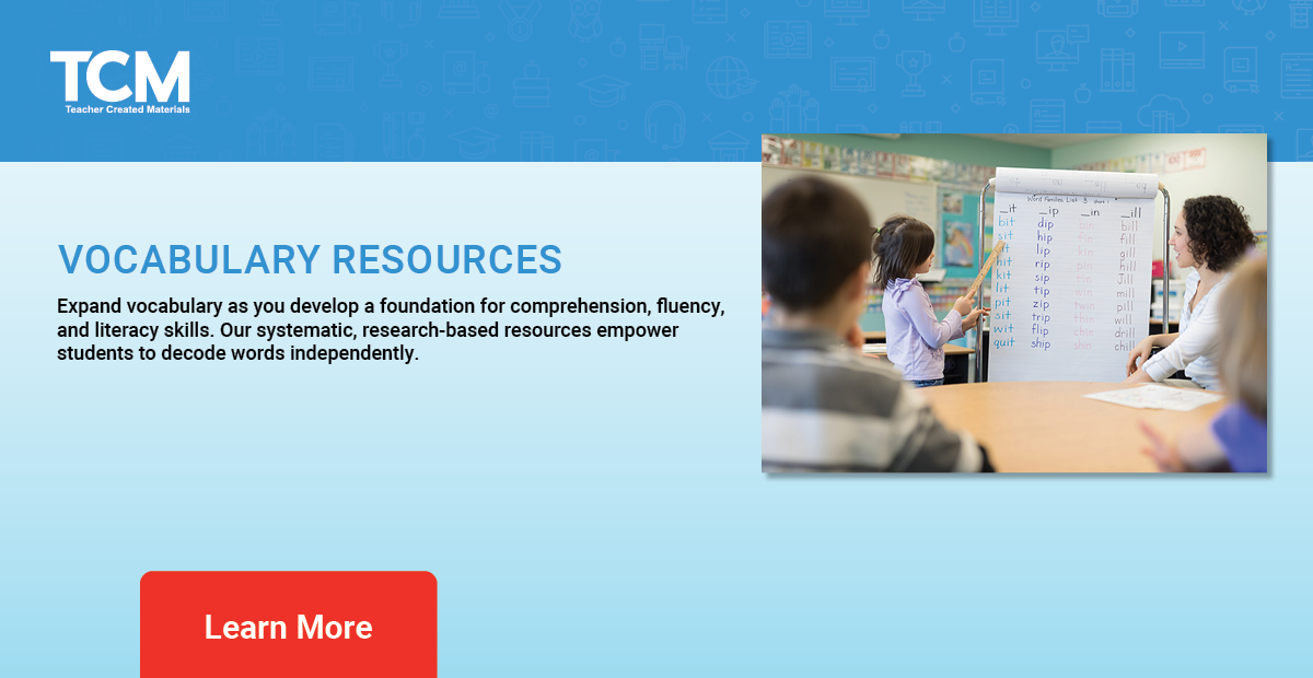 Vocabulary Resources Online | Teacher Created Materials