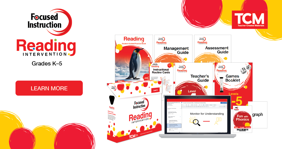 Focused Instruction: Reading Intervention | Teacher Created Materials